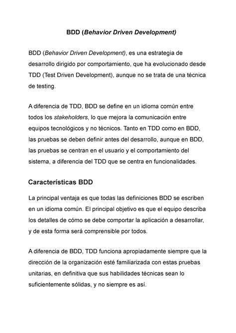 Bdd Def3e Bdd Behavior Driven Development Bdd Behavior Driven