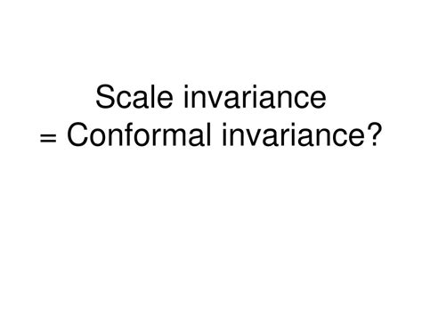Ppt Scale Vs Conformal Invariance From Holographic Approach