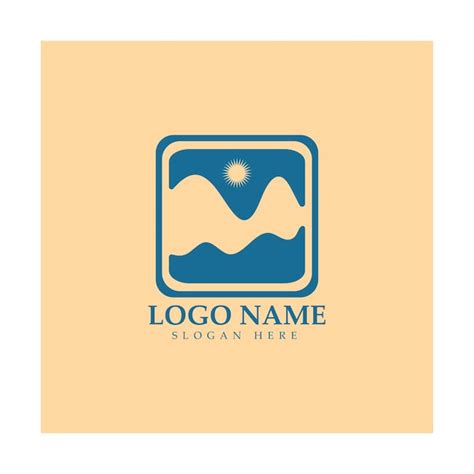 강 로고 벡터 아이콘 일러스트 디자인 서식 파일 프리미엄 벡터