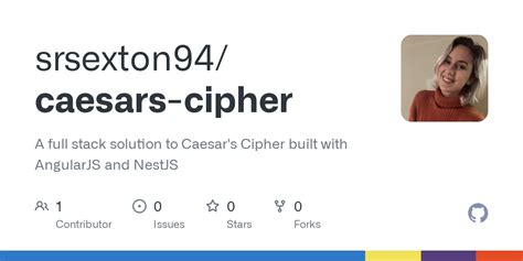 GitHub Srsexton Caesars Cipher A Full Stack Solution To Caesar S Cipher Built With