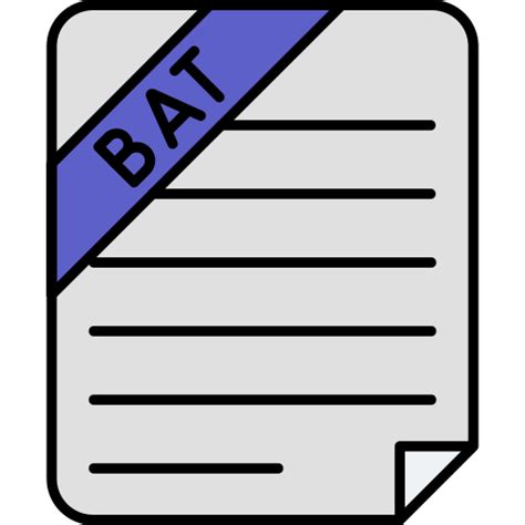 Bat File Generic Color Lineal Color Icon