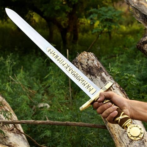 Handmade Sword Of Merlin Excalibur Knight Templar Sword Viking Sword