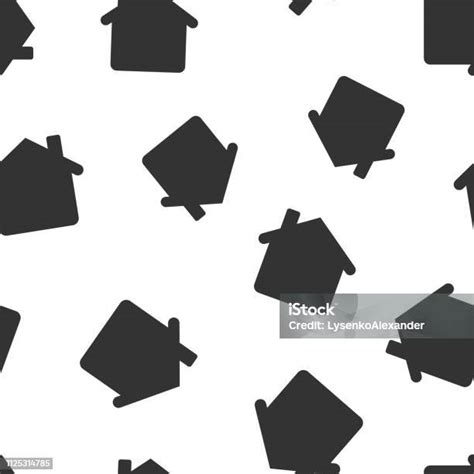 하우스 건물 아이콘 완벽 한 패턴 배경입니다 홈 아파트 벡터 일러스트입니다 기호 패턴 주거 하는 집 건물 외관에 대한 스톡 벡터