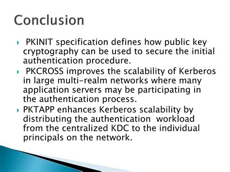Kerberos Using Public Key Cryptography Pptx