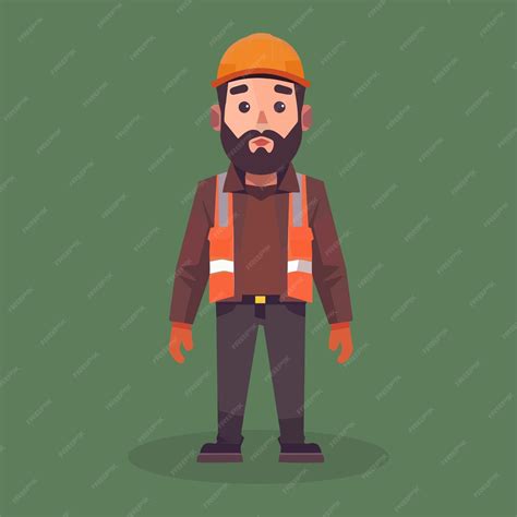 premium vector foremen worker flat vector illustration 32