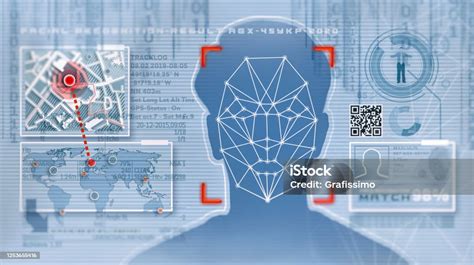 Interface Graphique De Concept De Technologie De Reconnaissance Faciale Pour Lauthentification