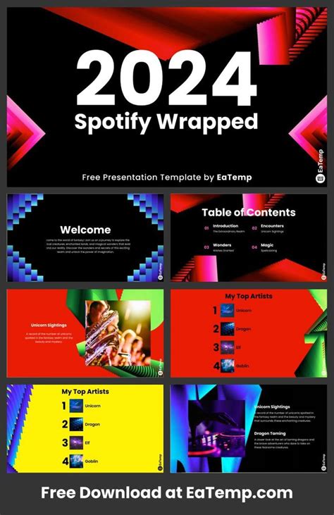 Spotify Wrapped 2024 13 Presentation Slides Design Creative