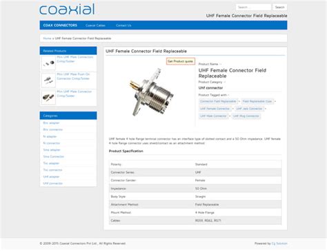 Uhf Female Connector Field Replaceable Pdf