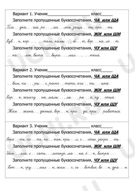 📒 Рабочий лист №13 по теме “Карточки для закрепления по темам ЖИ ШИ ЧА ЩА ЧУ ЩУ” для 1