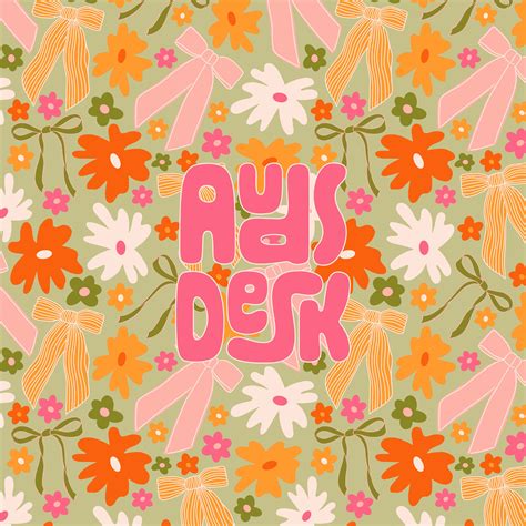 Girly Retro Bow Seamless Pattern Seamless Repeating Colorful Hand