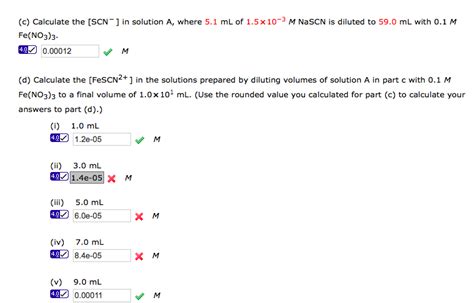 Solved C Calculate The SCN In Solution A Where ML Chegg Com