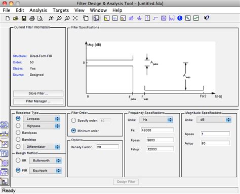 fdatool fdatool matlab filter design and analysis tool youtube