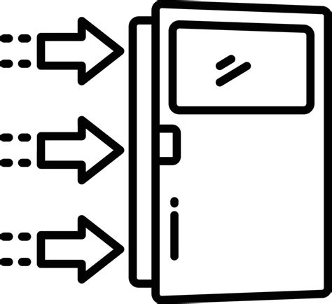 Exit Door Outline Illustration 43765490 Vector Art At Vecteezy