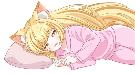 Nyantasia Sanrio 1girl Animal Ear Fluff Animal Ears Blonde Hair