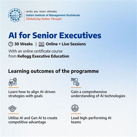 Iim Kozhikodes Ai For Senior Executives On Linkedin Ai For Senior