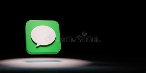 Messages App Icon Spotlighted On Black Background Editorial Stock Image Illustration Of