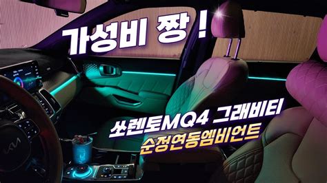 쏘렌토그래비티 엠비언트작업 이렇게 시공 했는데너무 좋고 가성비 짱 입니다 Youtube