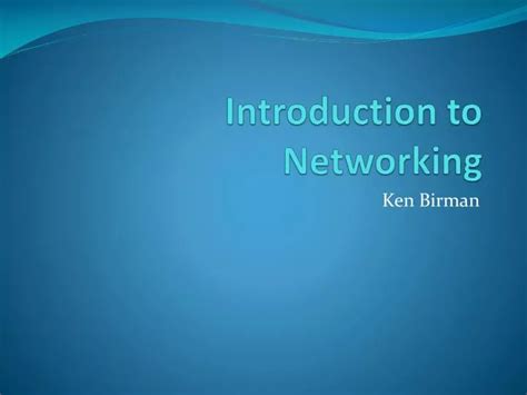 PPT Introduction To Networking PowerPoint Presentation Free Download ID