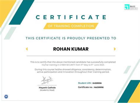 Rohan Kumar On Linkedin Skillvertex Cybersecurity Cybersecurityjobs