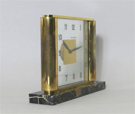 Proantic Jaeger Lecoultre Table Clock 8 Day Movement