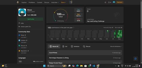 Solved 100 Leetcode Problems Manan Patel Posted On The Topic Linkedin