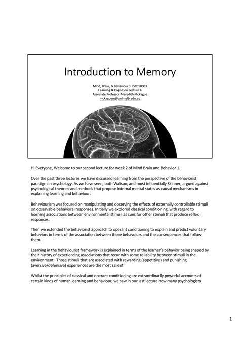 L4 Introduction To Memory 2021 Notes Hi Everyone Welcome To Our