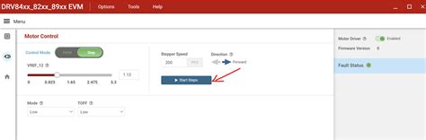 Drv8935pevm Drv8935 Evm Gui Configuration For Unipolar Stepper Motor Motor Drivers Forum