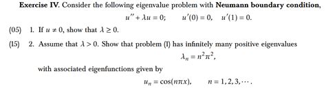 exercise iv ﻿consider the following eigenvalue