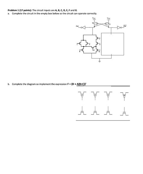 Solved Problem 1 17 Points The Circuit Inputs Are A B