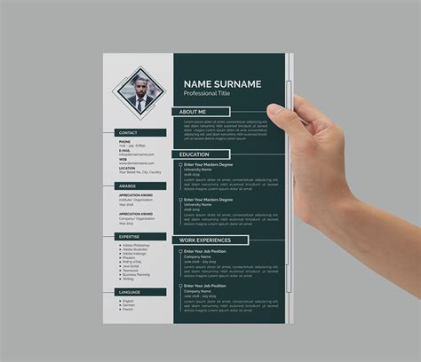Resume Design 7 Images Behance