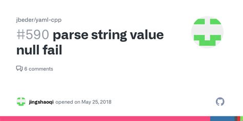 Parse String Value Null Fail Issue Jbeder Yaml Cpp GitHub