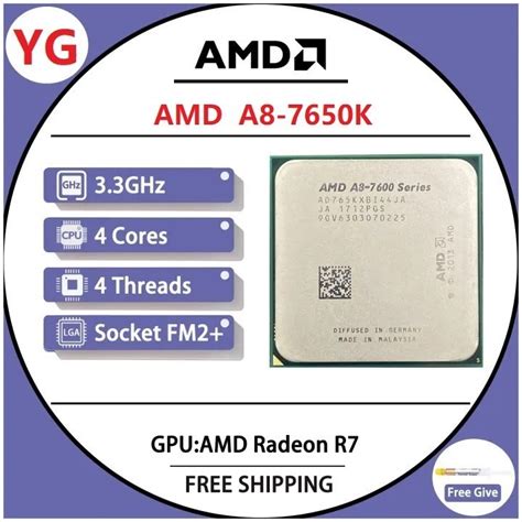 Amd A8 Series A8 7600 7650k A8 765k A8 7650k Ad765kxbi44ja 3 3ghz Quad Core Cpu Processor Socket