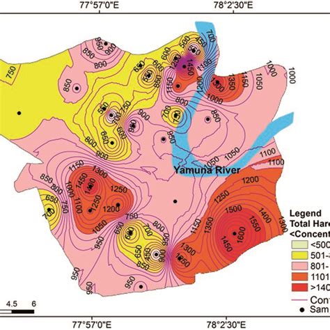 Concentration Contour Map For Fluoride Showing Spatial Variation In The Download Scientific