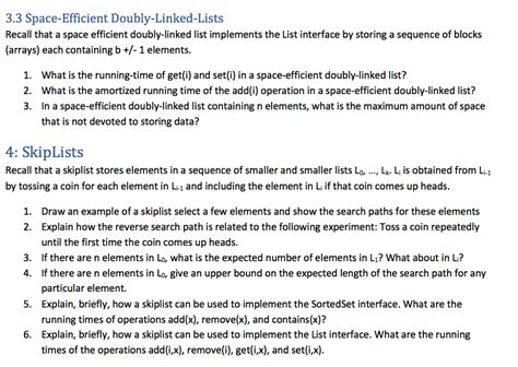 33 Space Efficient Doubly Linked Lists Recall That A