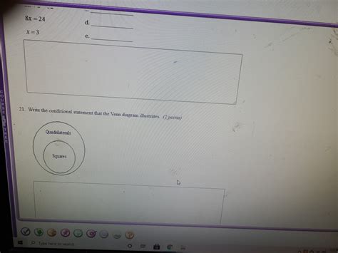 Solved X D X E Write The Conditional Statement Chegg
