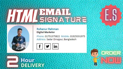 do clickable html email signature by rohan99 bd fiverr