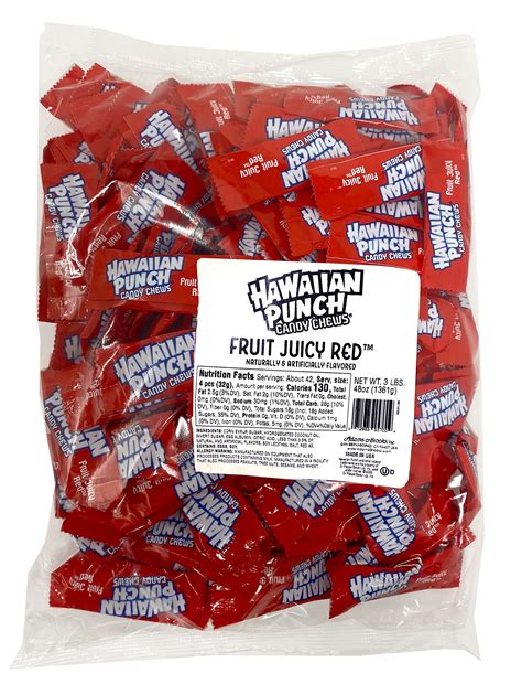 Adams And Brooks Inc Hawaiian Punch Candy Chews Red Candy