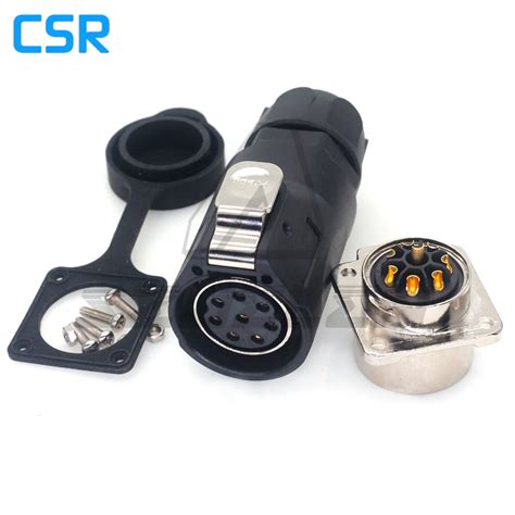 Conector De 8 Pines Serie Xhp28 Enchufe Hembra Panel Cuadrado Resistente Al Agua Equipo Mec Nico 