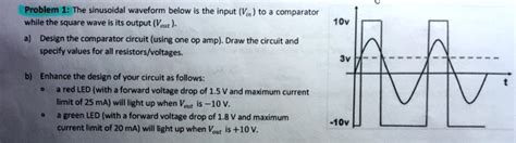 Solved Problem 1 The Sinusoidal Waveform Below Is The Input V To A