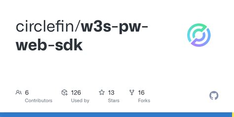 Github Circlefinw3s Pw Web Sdk