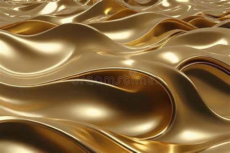 Abstract Golden Wave Pattern Stock Illustration Illustration Of Flowing Futuristic 348795966
