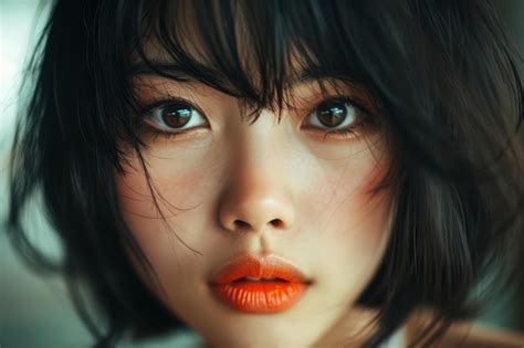 Premium Photo Genuine Asian Girl Portrait Generate Ai