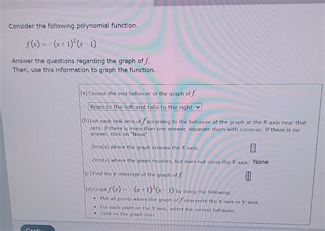 solved consider the following polynomial function