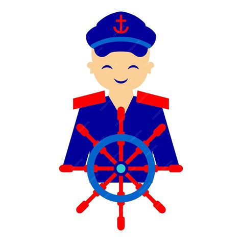 Premium Vector Captain Cute Boy Cartoon
