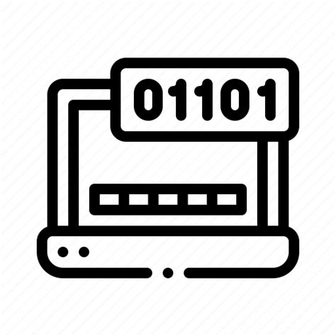 Binary Code Coding Data Laptop Programming Digital Icon