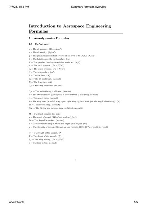 SOLUTION Summary Formulas Overview Studypool