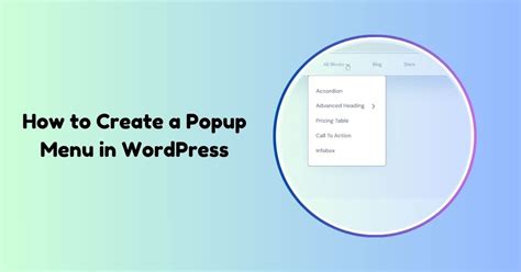 How Do I Create A Popup Menu In WordPress Code Canel