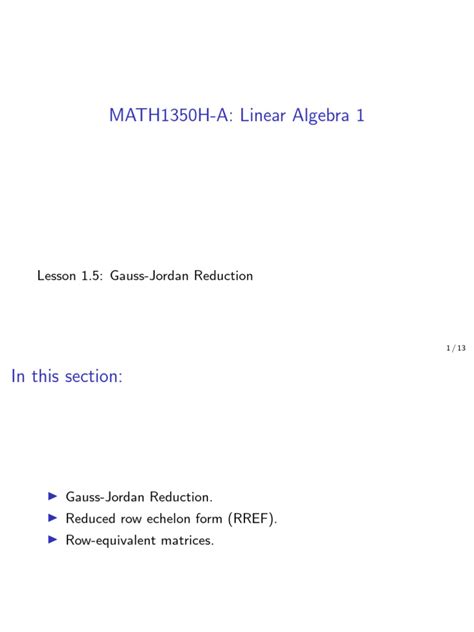 15 Gauss Jordan Reduction No Pause Download Free Pdf