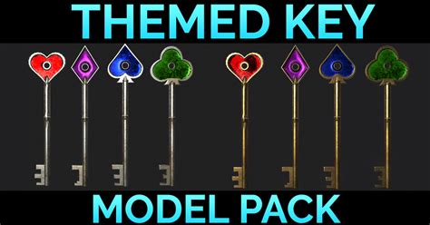 pbr themed key model pack 3d props unity asset store