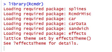 R Rstudio Will Not Load Rcmdr Stack Overflow